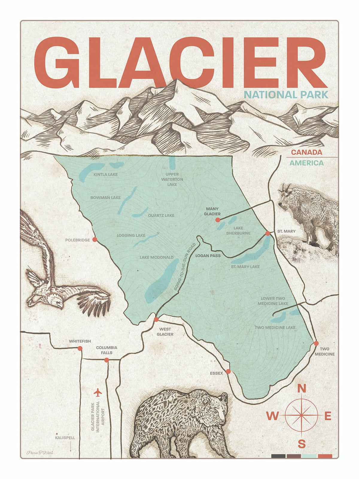 Glacier National Park Prints and Posters - High Quality Prints